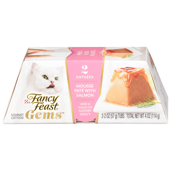 Fancy Feast Gourmet Cat Food, Gems, Mousse Pate With Salmon, 2-2 oz ...