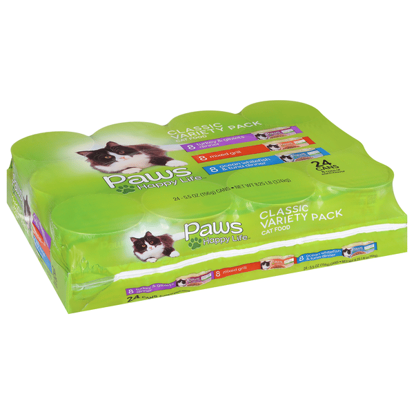 Paws Premium Variety Pack Cat Food 24Ct | Hy-Vee Aisles Online Grocery ...