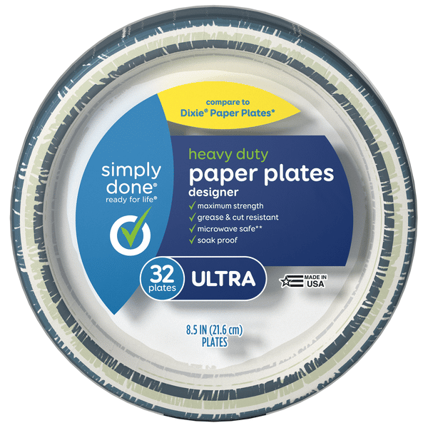 Simply Done Heavy Duty 8 5/8" Paper Plates | Hy-Vee Aisles Online ...