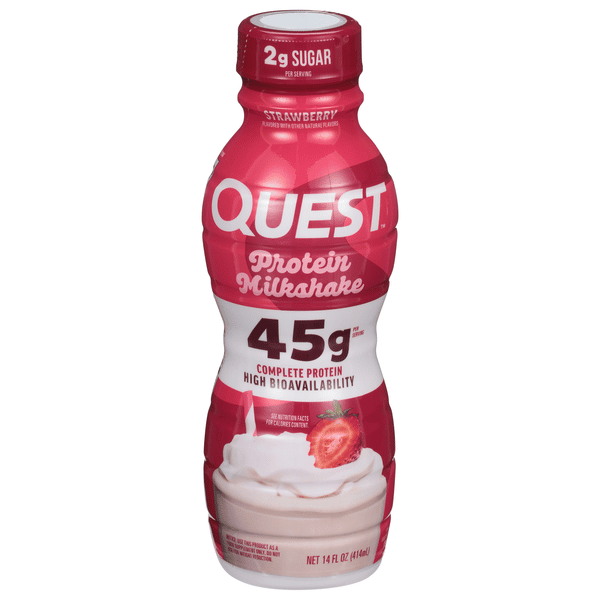 Quest 45G Protein Milkshake, Strawberry | Hy-Vee Aisles Online Grocery ...