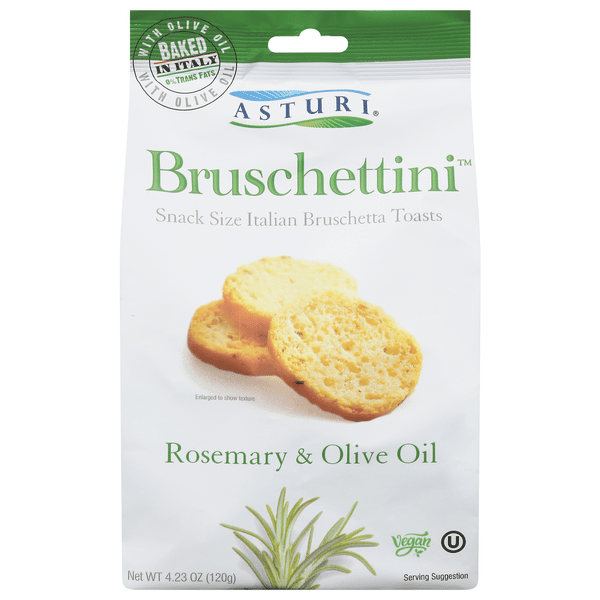 Asturi Bruschettini Rosemary & Olive Oil Snack Size Toasts | Hy-Vee ...