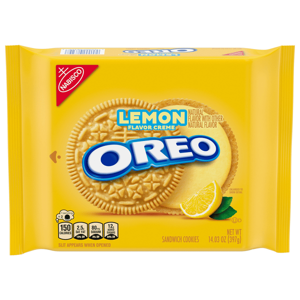 Oreo Lemon Creme Sandwich Cookies | Hy-Vee Aisles Online Grocery Shopping