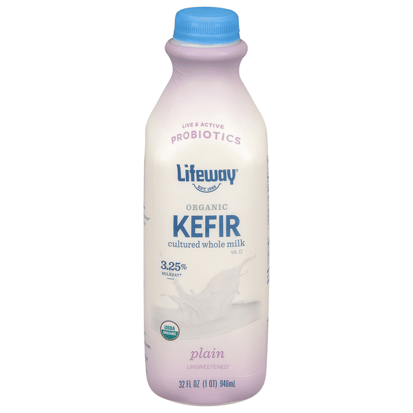 Lifeway Organic Kefir Whole Milk Plain Unsweetened | Hy-Vee Aisles ...